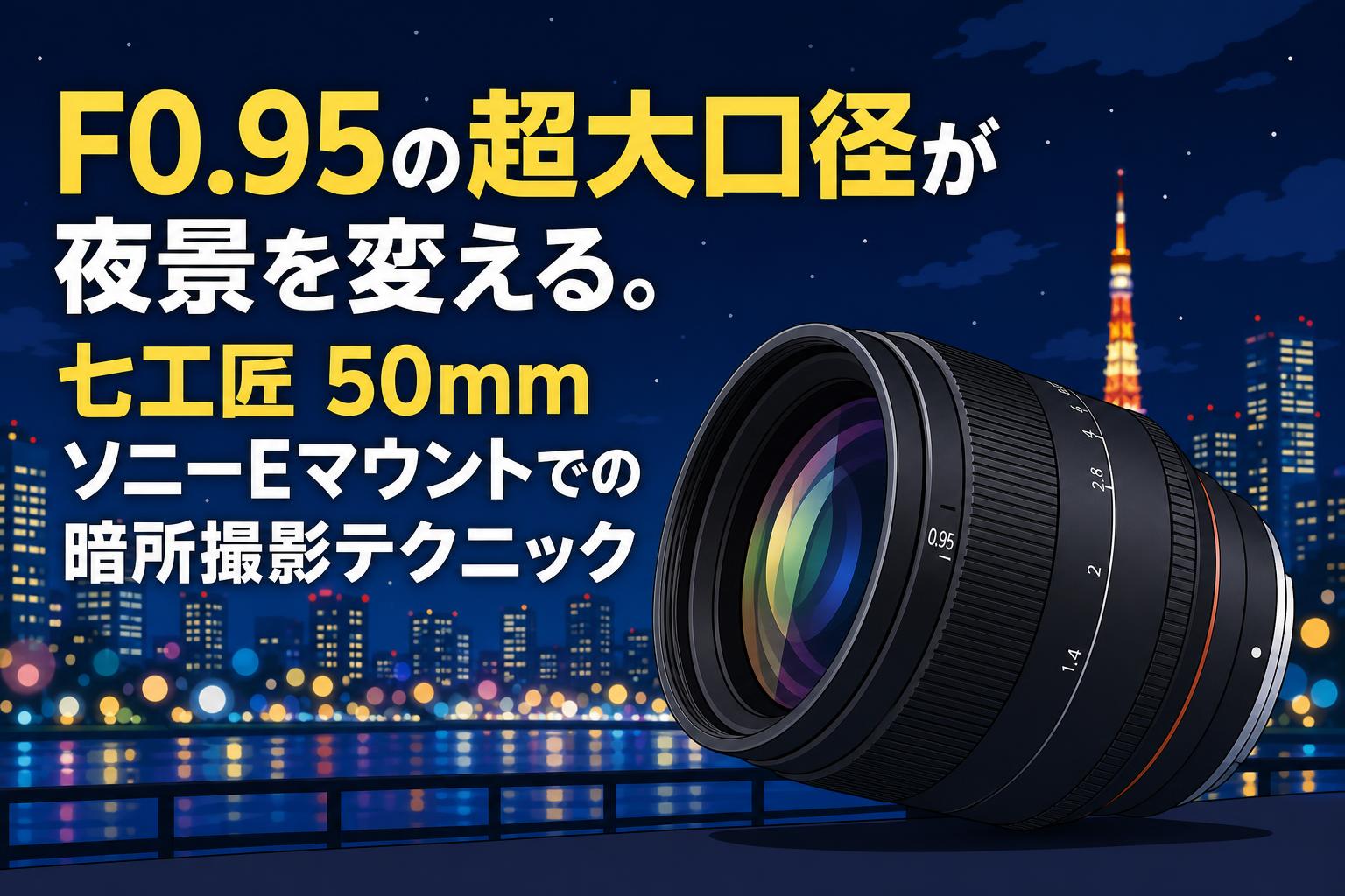 F0 95の超大口径が夜景を変える。七工匠 50mm ソニーeマウントでの暗所撮影テクニック Panda Times（パンダタイムス）
