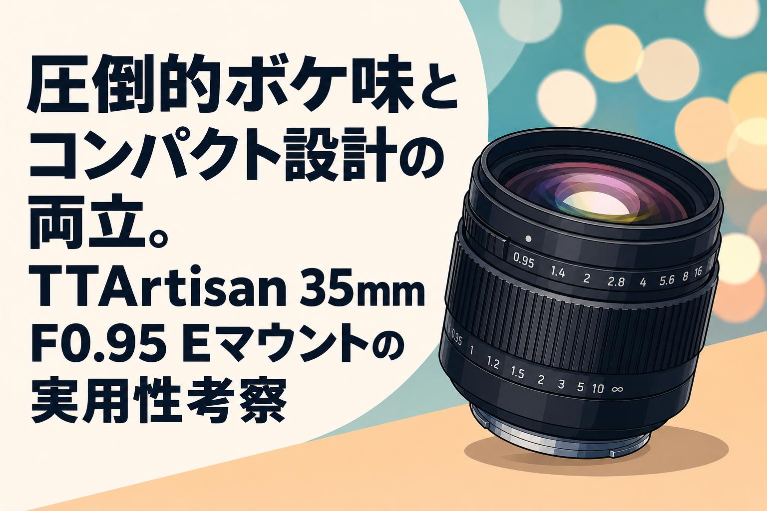 圧倒的ボケ味とコンパクト設計の両立。ttartisan 35mm F0 95 Eマウントの実用性考察 Panda Times（パンダタイムス）